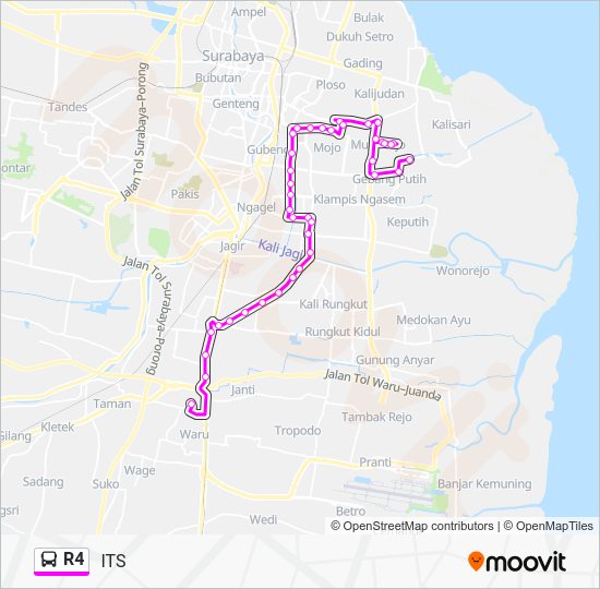 Rute R4: Jadwal, Pemberhentian & Peta - ITS (Diperbarui)