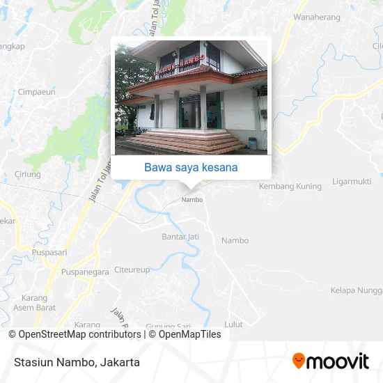 Cara ke Stasiun Nambo di Bogor menggunakan bis atau kereta?