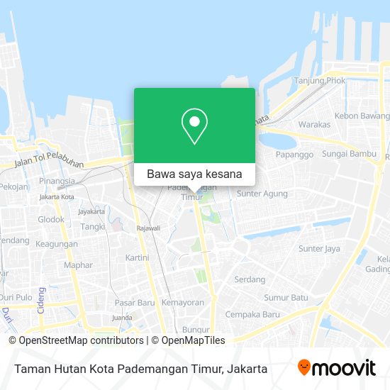 Cara ke Taman Hutan Kota Pademangan Timur di Jakarta Utara menggunakan ...