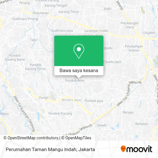 Cara ke Perumahan Taman Mangu Indah di Tangerang menggunakan bis atau mrt?