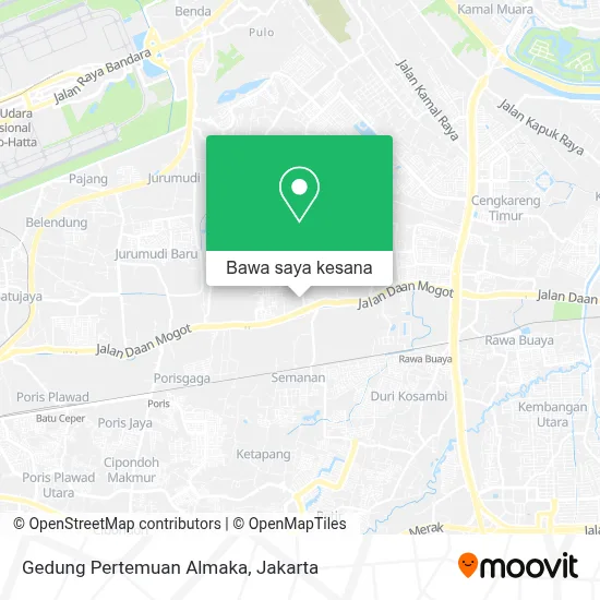 Cara ke Gedung Pertemuan Almaka di Jakarta Barat menggunakan bis atau ...