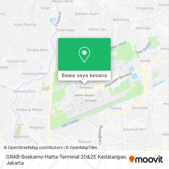 Cara ke GRAB-Soekarno-Hatta-Terminal 2D&2E Kedatangan di Kota Tangerang menggunakan bis atau kereta?