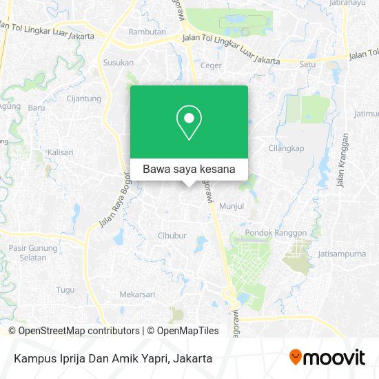 Cara ke Kampus Iprija Dan Amik Yapri di Jakarta Timur menggunakan bis?