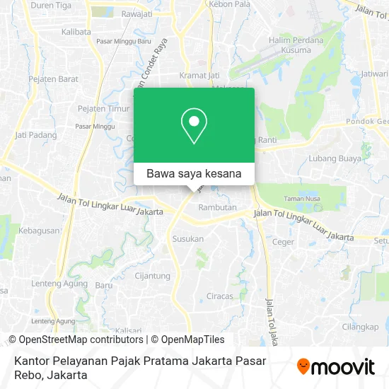 Cara ke Kantor Pelayanan Pajak Pratama Jakarta Pasar Rebo di Jakarta ...