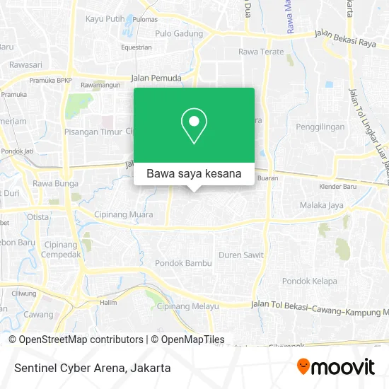 Cara ke Sentinel Cyber Arena di Jakarta Timur menggunakan bis, lrt atau ...