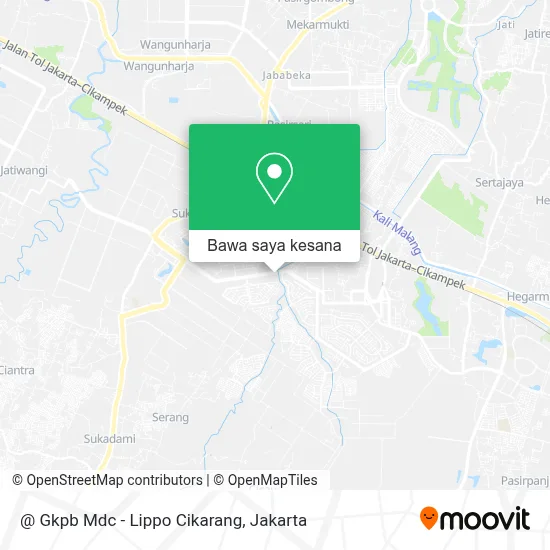 Cara ke @ Gkpb Mdc - Lippo Cikarang di Bekasi menggunakan bis atau kereta?