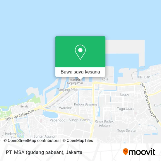 Cara ke PT. MSA (gudang pabean) di Jakarta Utara menggunakan bis atau ...