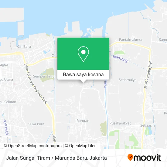 Cara ke Jalan Sungai Tiram / Marunda Baru di Jakarta Utara menggunakan bis?