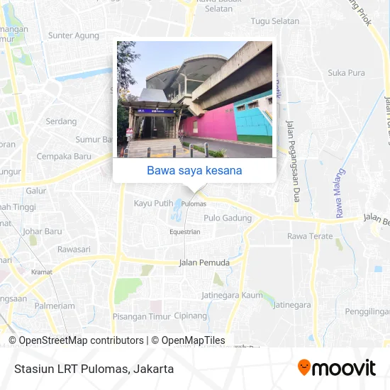 Cara ke Stasiun LRT Pulomas di Jakarta Timur menggunakan bis atau lrt?