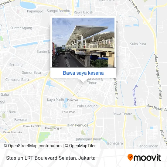 Cara ke Stasiun LRT Boulevard Selatan di Jakarta Utara menggunakan bis ...