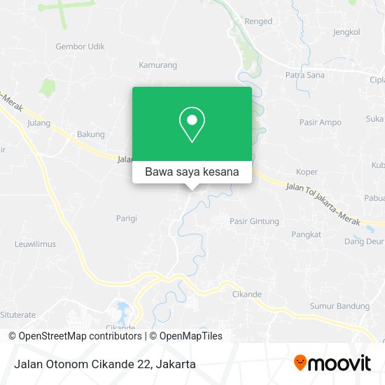 Cara ke Jalan Otonom Cikande 22, Cikande di Serang menggunakan bis?