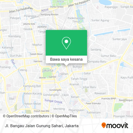 Cara ke Jl. Bangau Jalan Gunung Sahari di Jakarta Pusat menggunakan bis ...