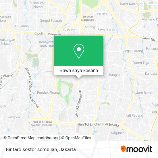 Cara ke Bintaro sektor sembilan di Jakarta Selatan menggunakan bis atau ...