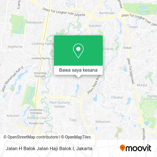 Cara ke Jalan H Balok Jalan Haji Balok I di Jakarta Timur menggunakan bis?