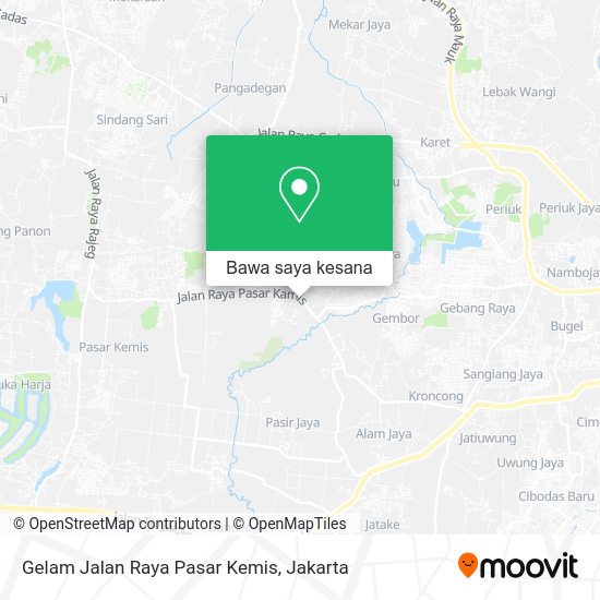 Cara ke Gelam Jalan Raya Pasar Kemis di Tangerang menggunakan bis?