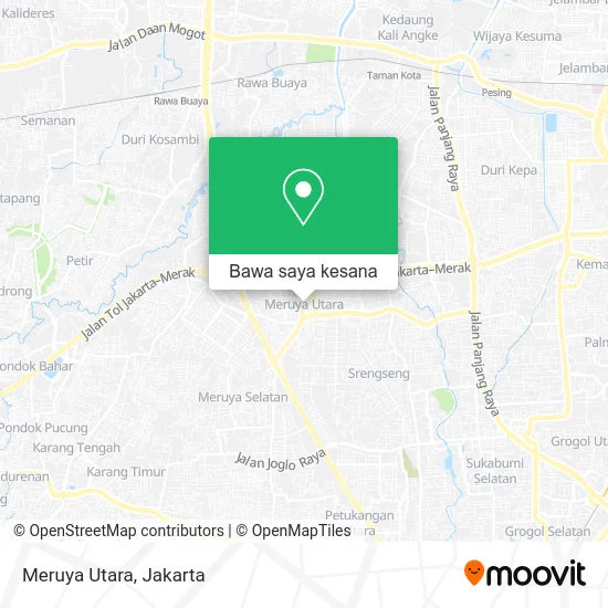 Cara ke Meruya Utara di Jakarta Barat menggunakan bis atau mrt?