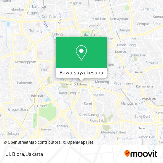 Cara ke Jl. Blora di Jakarta Pusat menggunakan bis, kereta atau mrt?