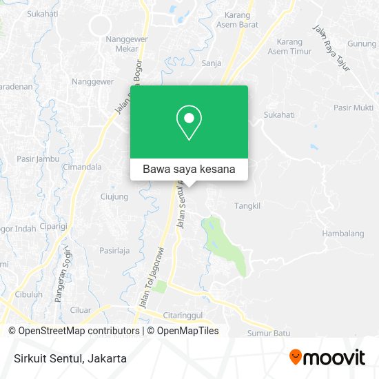 Cara ke Sirkuit Sentul di Bogor menggunakan bis atau kereta?