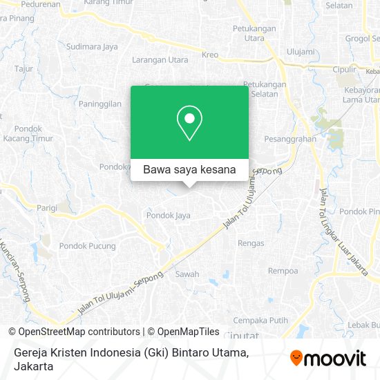 Cara ke Gereja Kristen Indonesia (Gki) Bintaro Utama di Tangerang ...