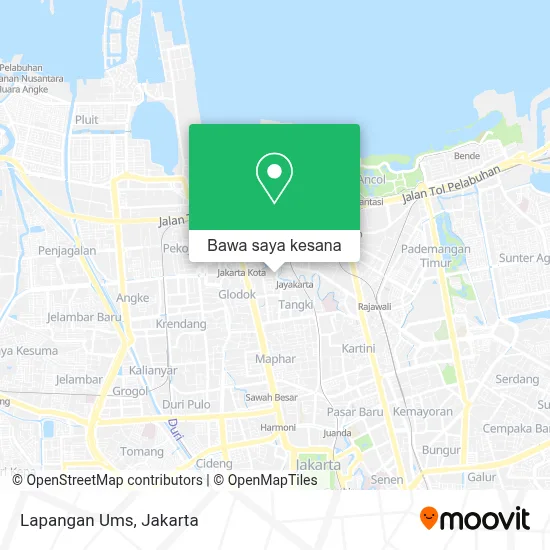 Cara ke Lapangan Ums di Jakarta Barat menggunakan bis atau kereta?