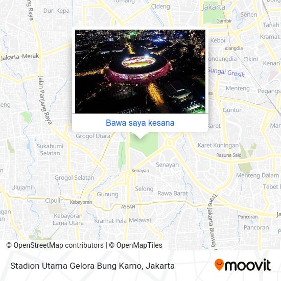 Cara ke Stadion Utama Gelora Bung Karno di Jakarta Pusat menggunakan bis, kereta atau mrt?