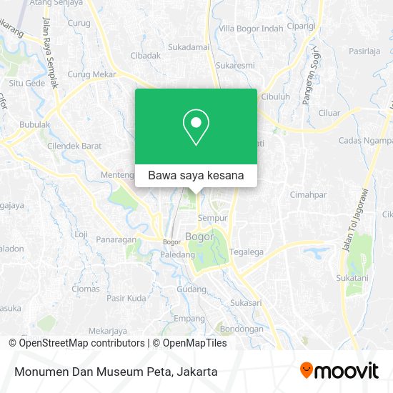 Cara ke Monumen Dan Museum Peta di Kota Bogor menggunakan bis atau kereta?
