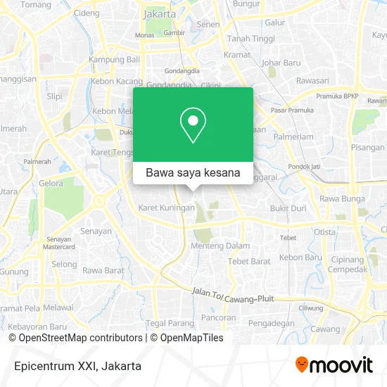 Cara ke Epicentrum XXI di Jakarta Selatan menggunakan bis atau mrt?