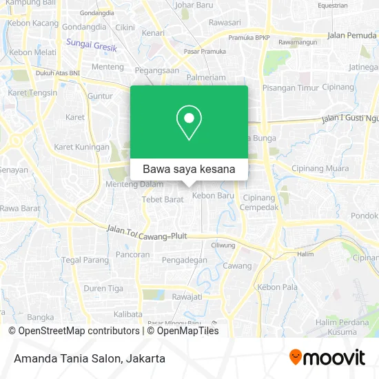 Cara ke Amanda Tania Salon di Jakarta Selatan menggunakan bis, kereta ...
