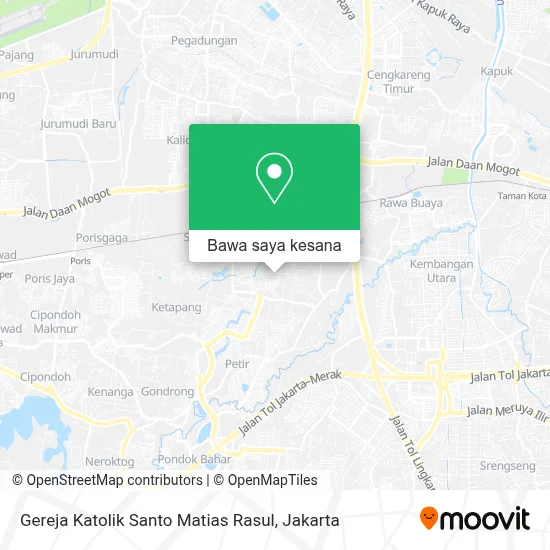 Cara ke Gereja Katolik Santo Matias Rasul di Jakarta Barat menggunakan ...