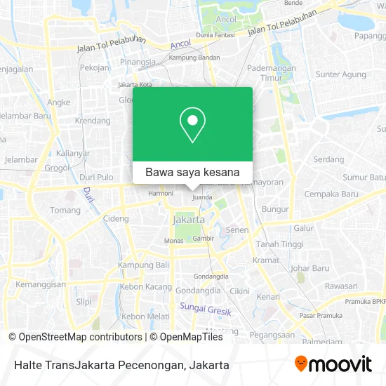 Cara ke Halte TransJakarta Pecenongan di Jakarta Pusat menggunakan bis ...