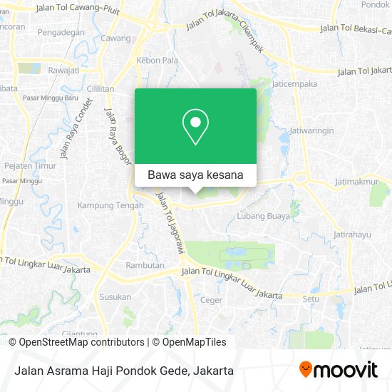 Cara ke Jalan Asrama Haji Pondok Gede di Jakarta Timur menggunakan bis ...