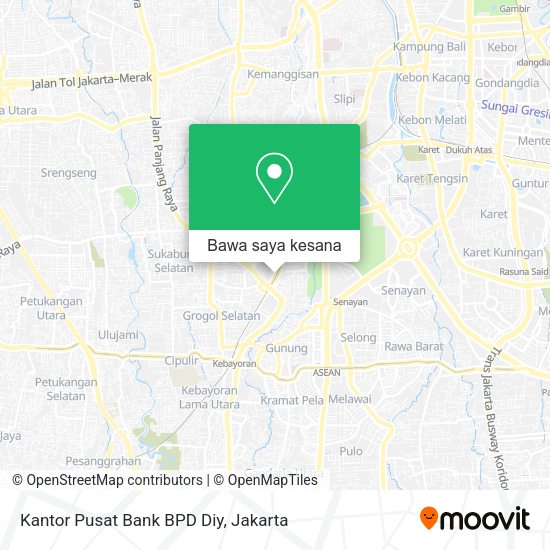 Cara ke Kantor Pusat Bank BPD Diy di Jakarta Selatan menggunakan bis atau kereta?
