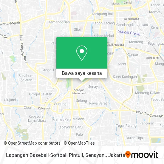 Cara ke Lapangan Baseball-Softball Pintu I, Senayan. di Jakarta Pusat ...