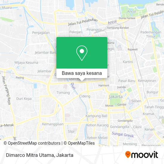 Cara ke Dimarco Mitra Utama di Jakarta Pusat menggunakan bis atau kereta?