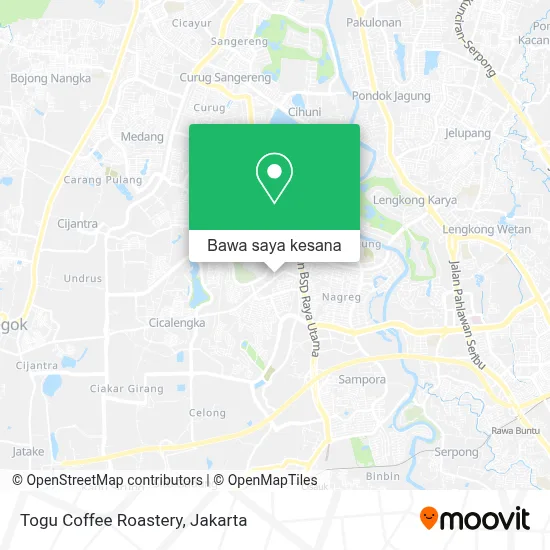 Cara ke Togu Coffee Roastery di Tangerang menggunakan bis atau kereta?