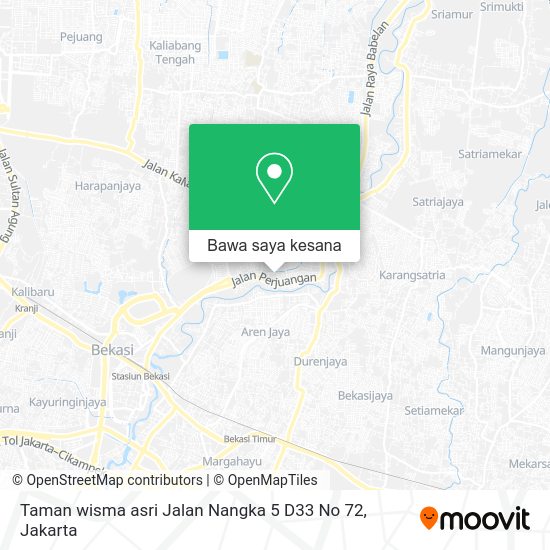Cara ke Taman wisma asri Jalan Nangka 5 D33 No 72 di Kota Bekasi ...