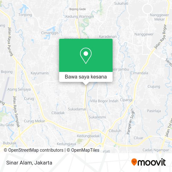 Cara ke Sinar Alam di Kota Bogor menggunakan bis atau kereta?