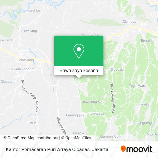 Cara ke Kantor Pemasaran Puri Arraya Cicadas di Bogor menggunakan bis?
