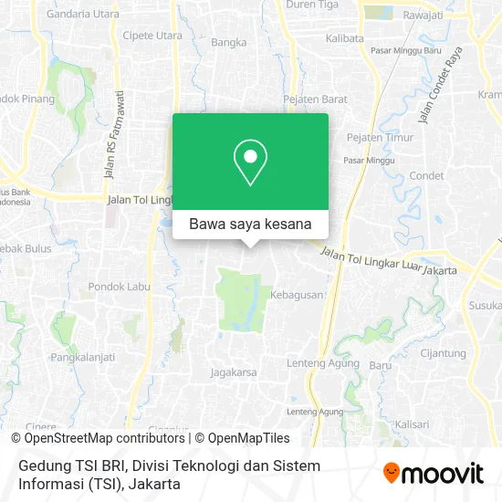 Cara ke Gedung TSI BRI, Divisi Teknologi dan Sistem Informasi di ...