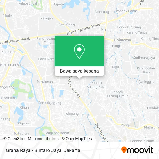 Cara ke Graha Raya - Bintaro Jaya di Kota Tangerang menggunakan bis?