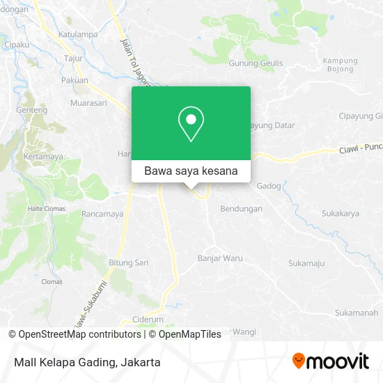 Cara ke Mall Kelapa Gading di Bogor menggunakan bis?