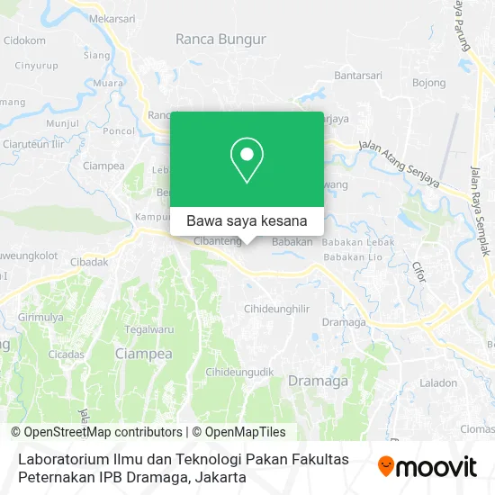 Cara ke Laboratorium Ilmu dan Teknologi Pakan Fakultas Peternakan IPB ...
