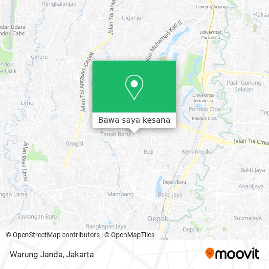 Cara ke Warung Janda di Depok menggunakan bis atau kereta?