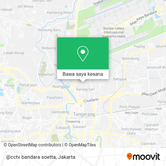 Cara ke @cctv bandara soetta di Kota Tangerang menggunakan bis atau kereta?