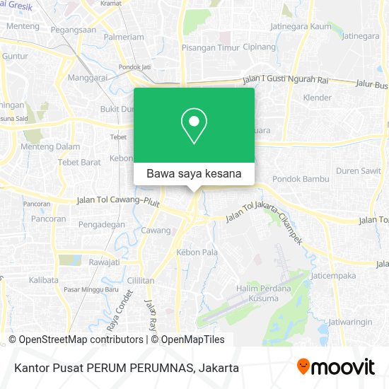 Cara ke Kantor Pusat PERUM PERUMNAS di Jakarta Timur menggunakan bis ...
