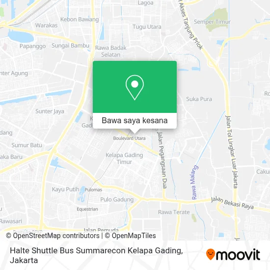 Cara ke Halte Shuttle Bus Summarecon Kelapa Gading di Jakarta Utara ...