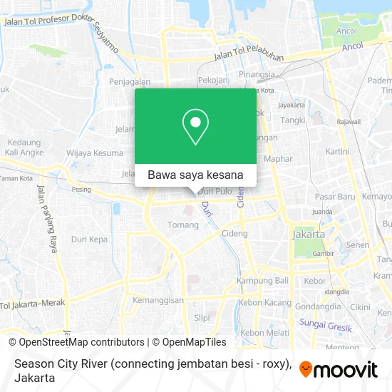 Cara ke Season City River (connecting jembatan besi - roxy) di Jakarta Pusat menggunakan bis ...