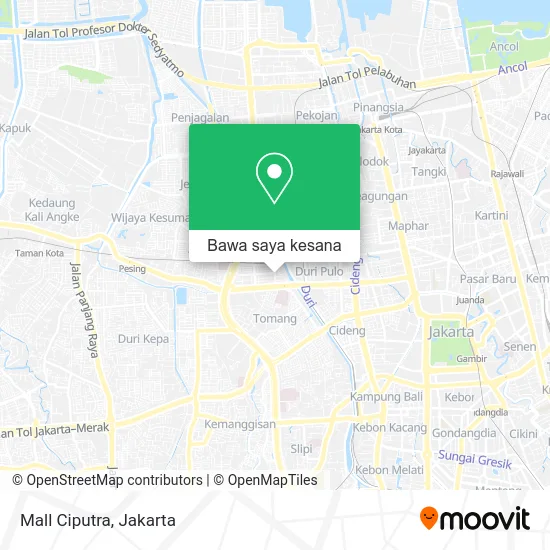 Cara ke Mall Ciputra di Jakarta Barat menggunakan bis, kereta atau mrt?