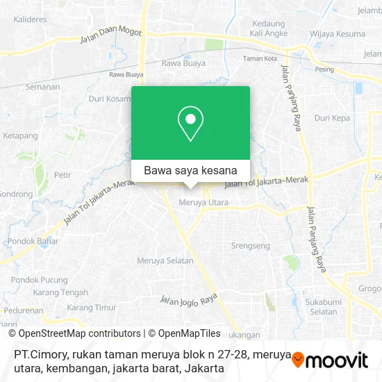 Cara ke PT.Cimory, rukan taman meruya blok n 27-28, meruya utara ...