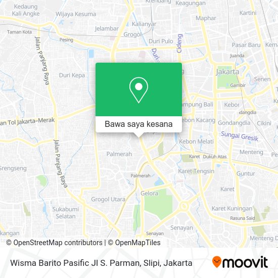 Cara ke Wisma Barito Pasific Jl S. Parman, Slipi di Jakarta Barat ...